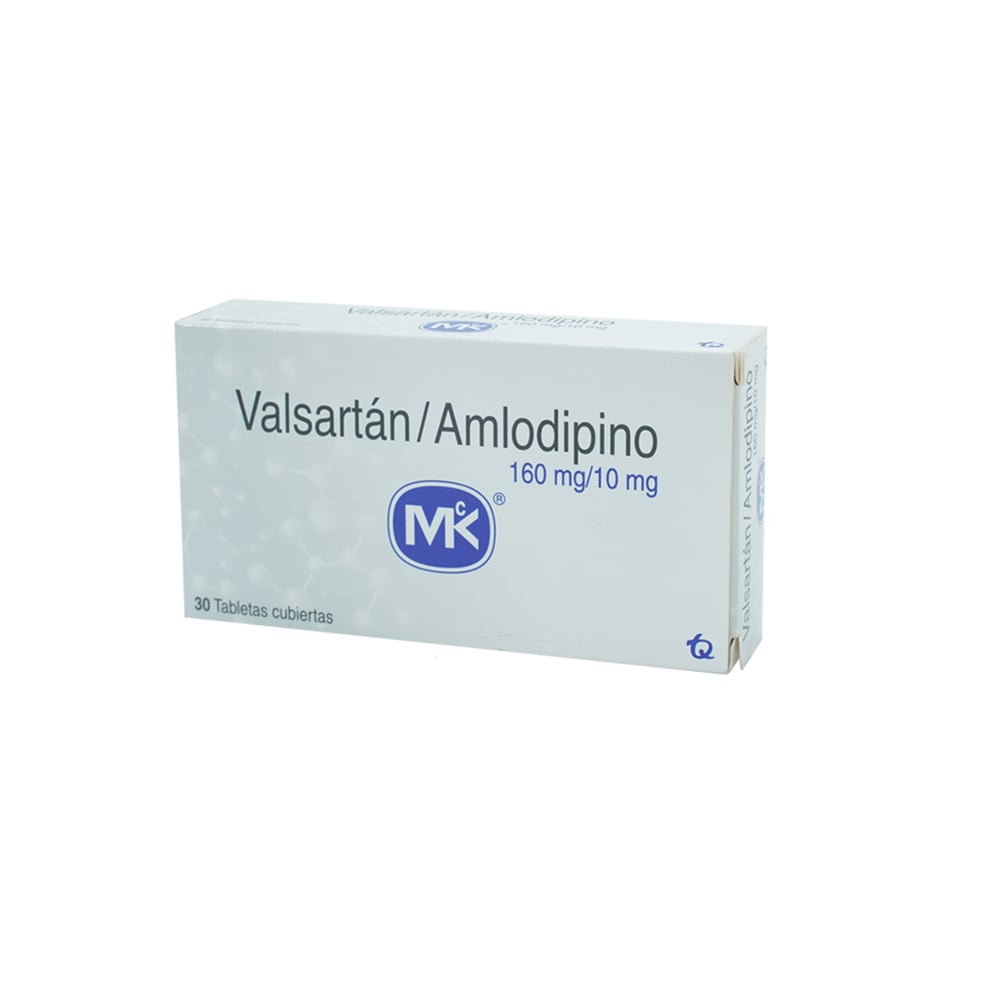 Valsartan+Amlodipino (10+160)Mg Tableta Recubierta Caja X 30 Mk | Cruz ...