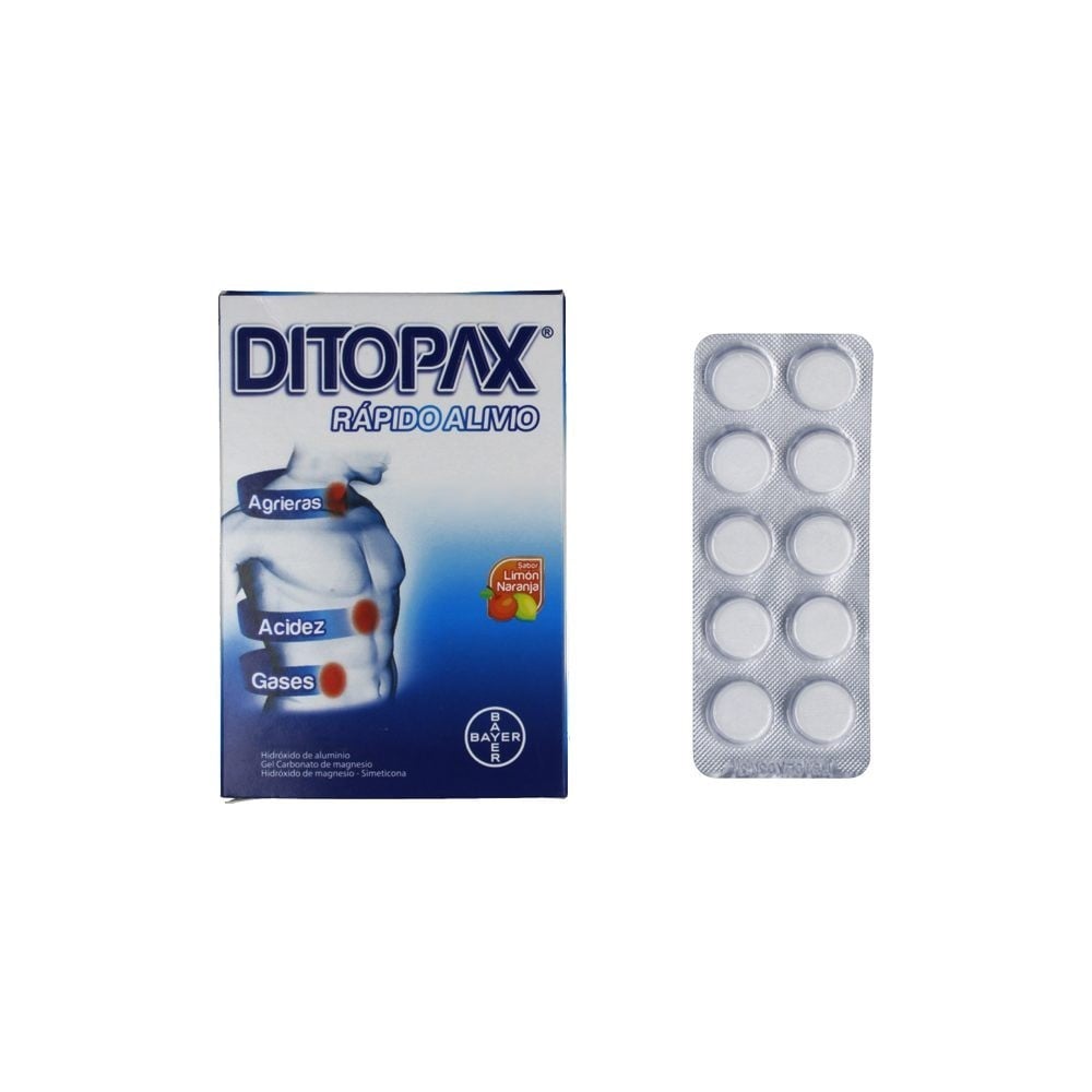 Ditopax Tabletas Masticables Blister X 10 Tabletas | Cruz Verde