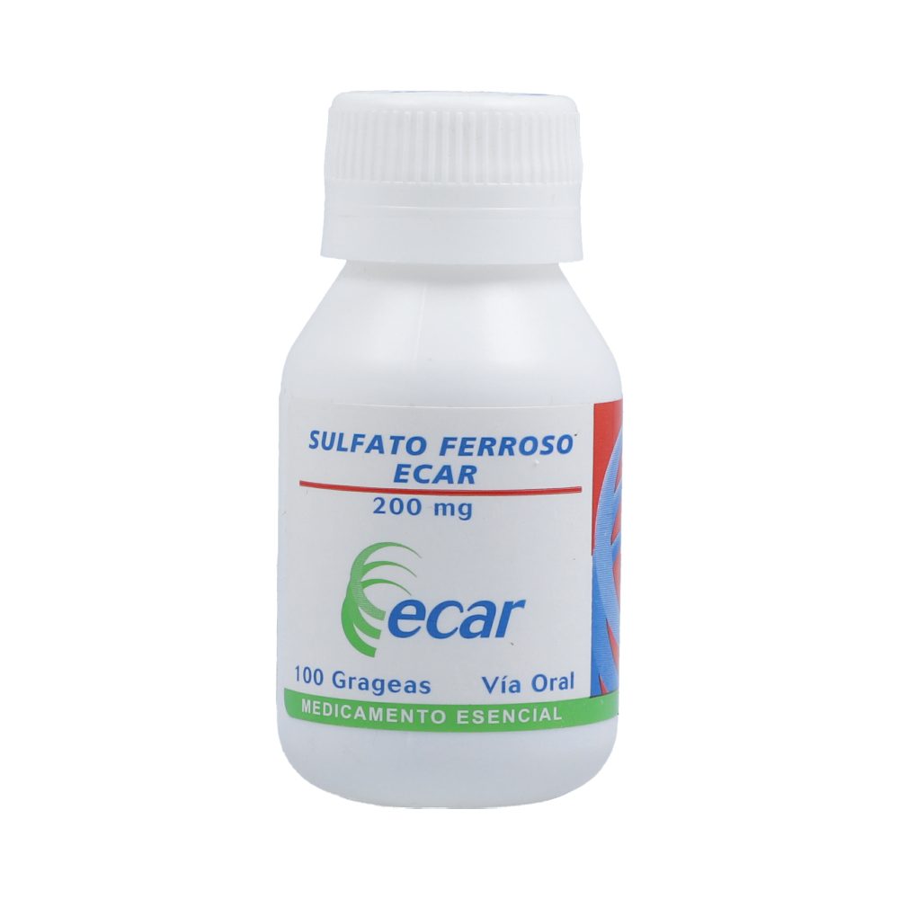 Sulfato Ferroso 200 Mg Tabletas Recubiertas Fco X 100 Ecar | Los ...