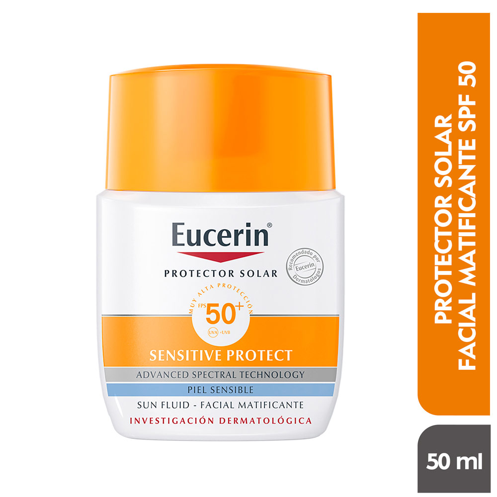 Eucerin Protector Solar Fps50+ Sun Fluid Matificante Frasco X 50Ml ...