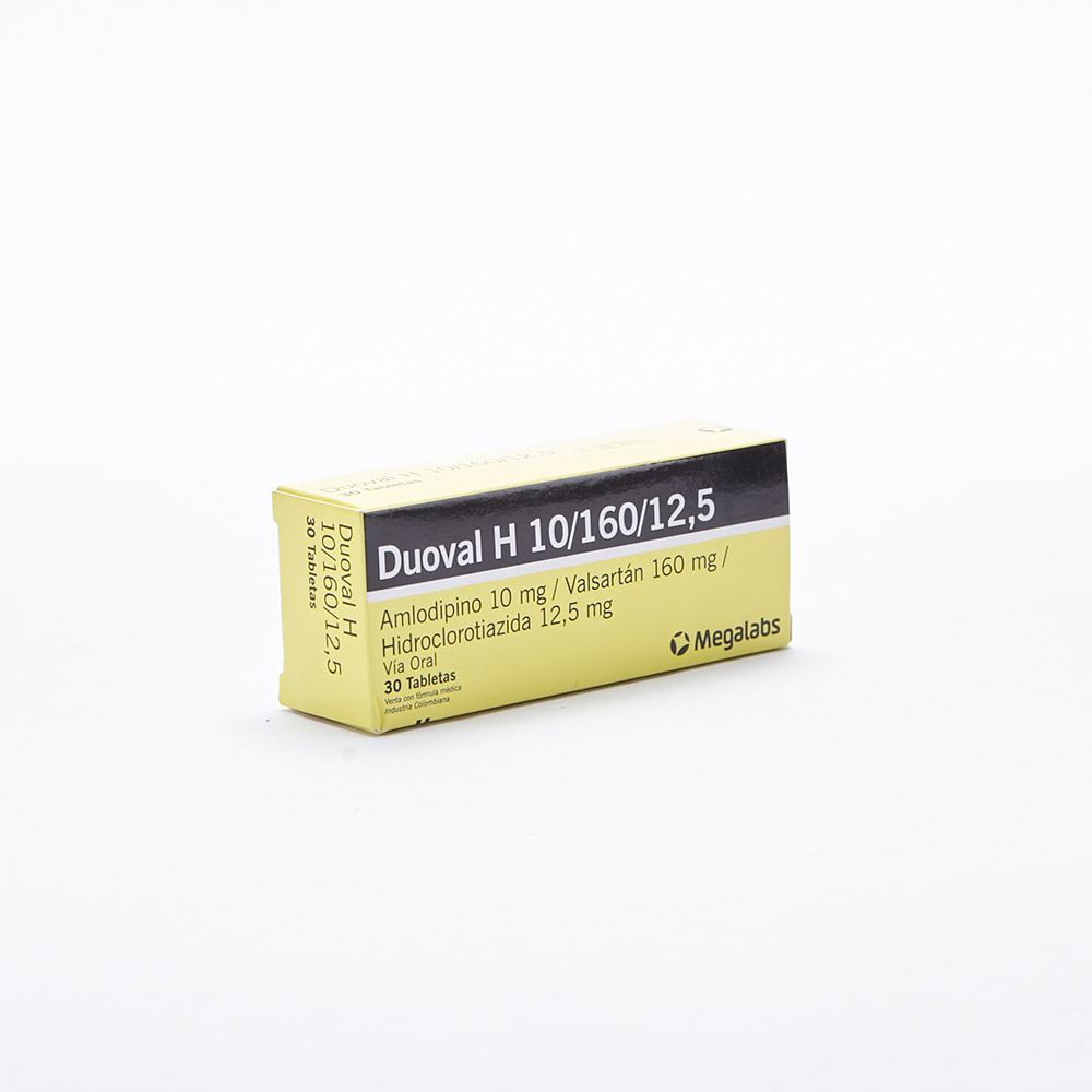 Duoval H (10+12.5+160)Mg Tabletas Recubiertas Caja X 30 | Los expertos ...