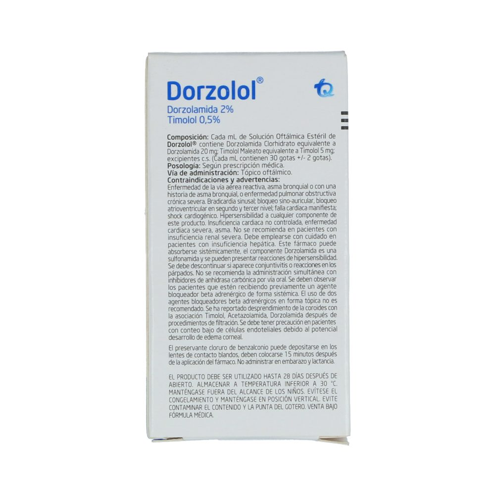Dorzolol Solución Oftálmica Estéril Frasco X 5mL | Los expertos en ...