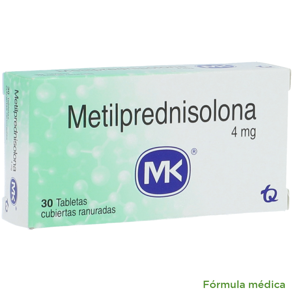 Metilprednisolona 4Mg Tableta Recubierta Mk® Caja X 30 | Cruz Verde