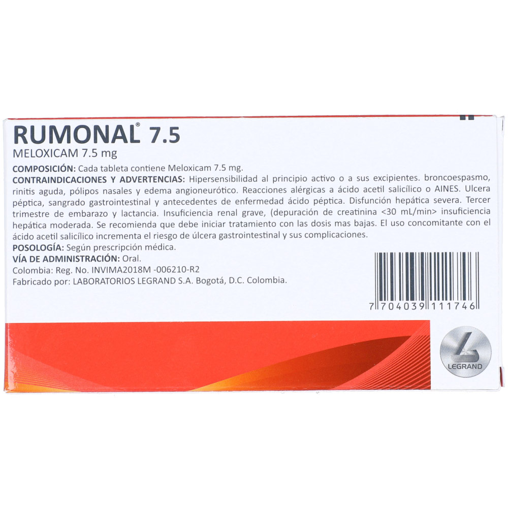Rumonal 7.5Mg Tabletas Caja X 10 | Los expertos en ahorro Cruz Verde ...