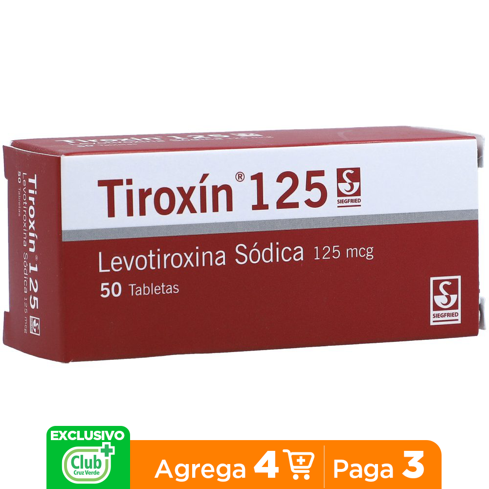 Tiroxin 125Mcg Caja X 50 Tabletas | Los expertos en ahorro Cruz Verde ...