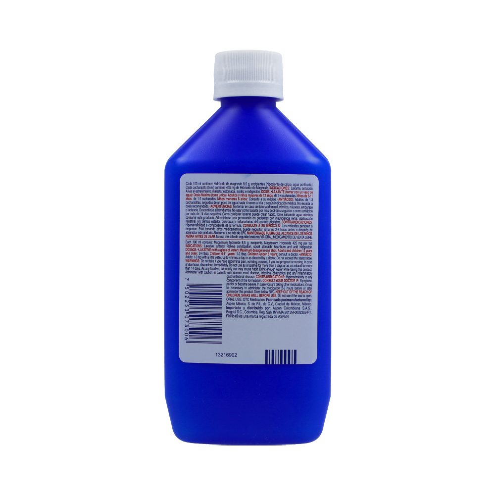 Leche Magnesia Phillips Suspensión Oral Original 8.5Gr/100mL Frasco X ...