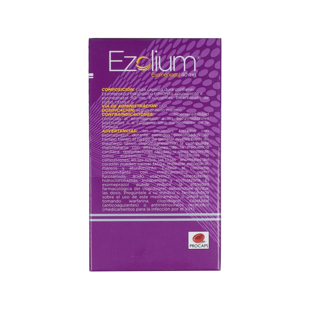 Ezolium 40 mg Capsula Frasco X 90 | Los expertos en ahorro Cruz Verde ...