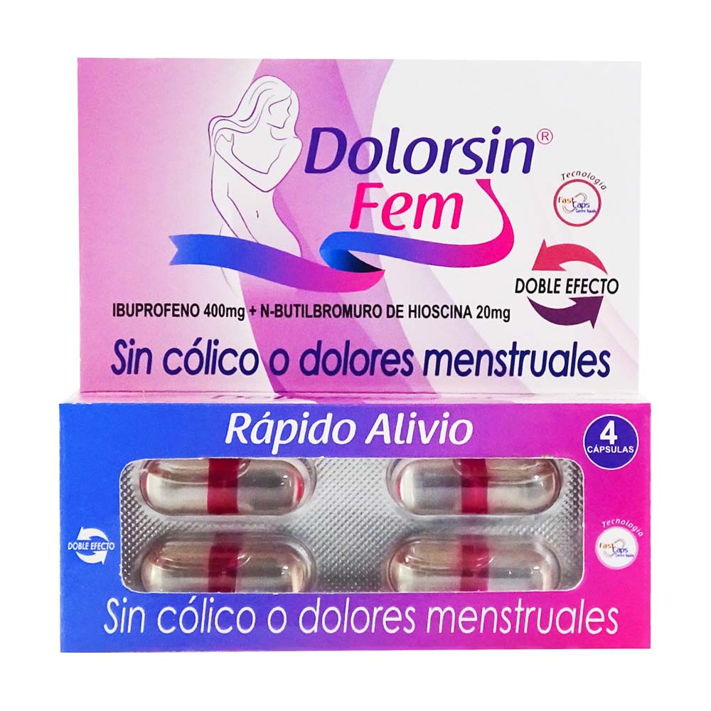 Dolorsin Fem Tabletas 400 mg - 4 Unidades