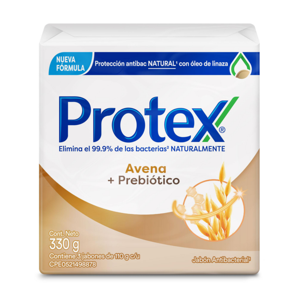 Jabon Antibacterial Avena Protex Paquete X 3Barras X 110Gr | Cruz Verde