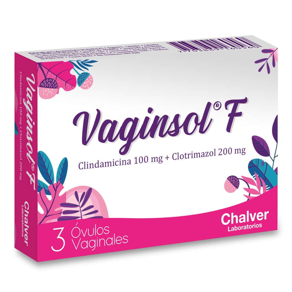 Vaginsol F Óvulos Vaginales (200+100)Mg Caja X 3