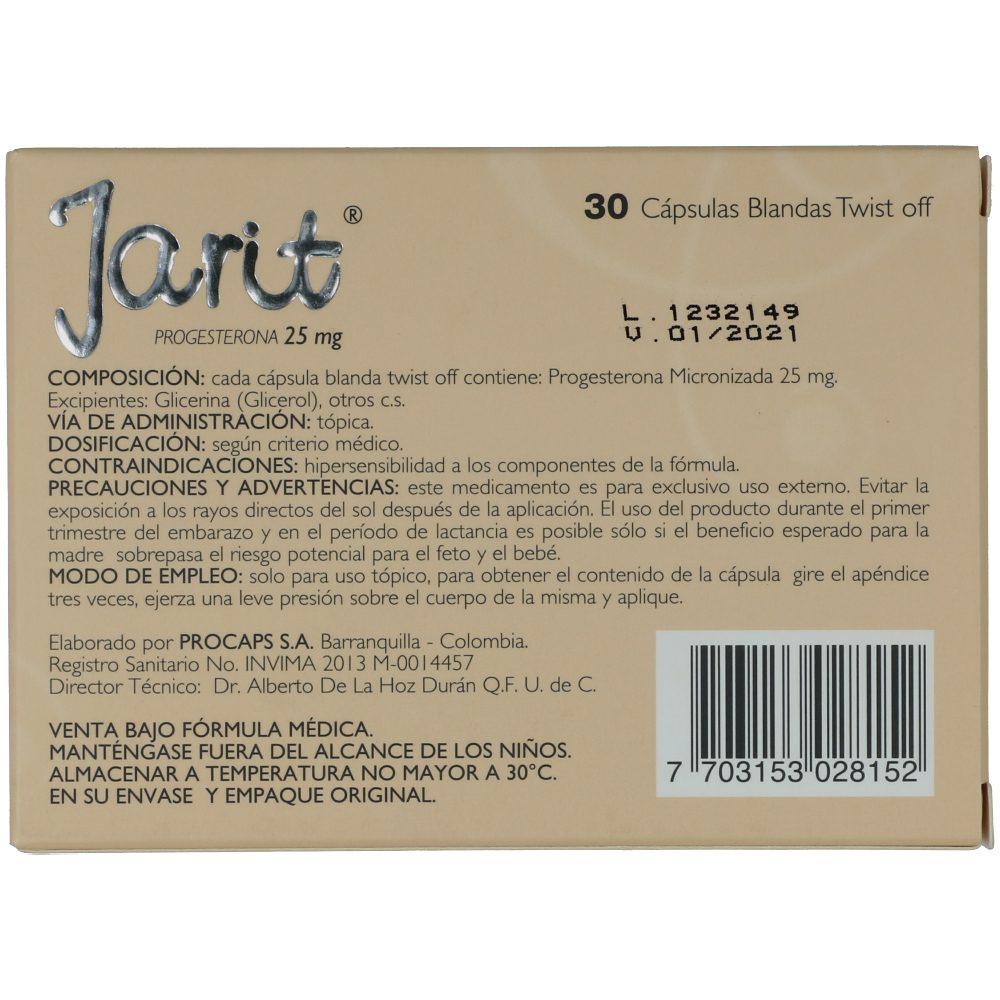Jarit 25Mg Caja X 30 Cápsulas Blandas | Los expertos en ahorro Cruz Verde Colombia