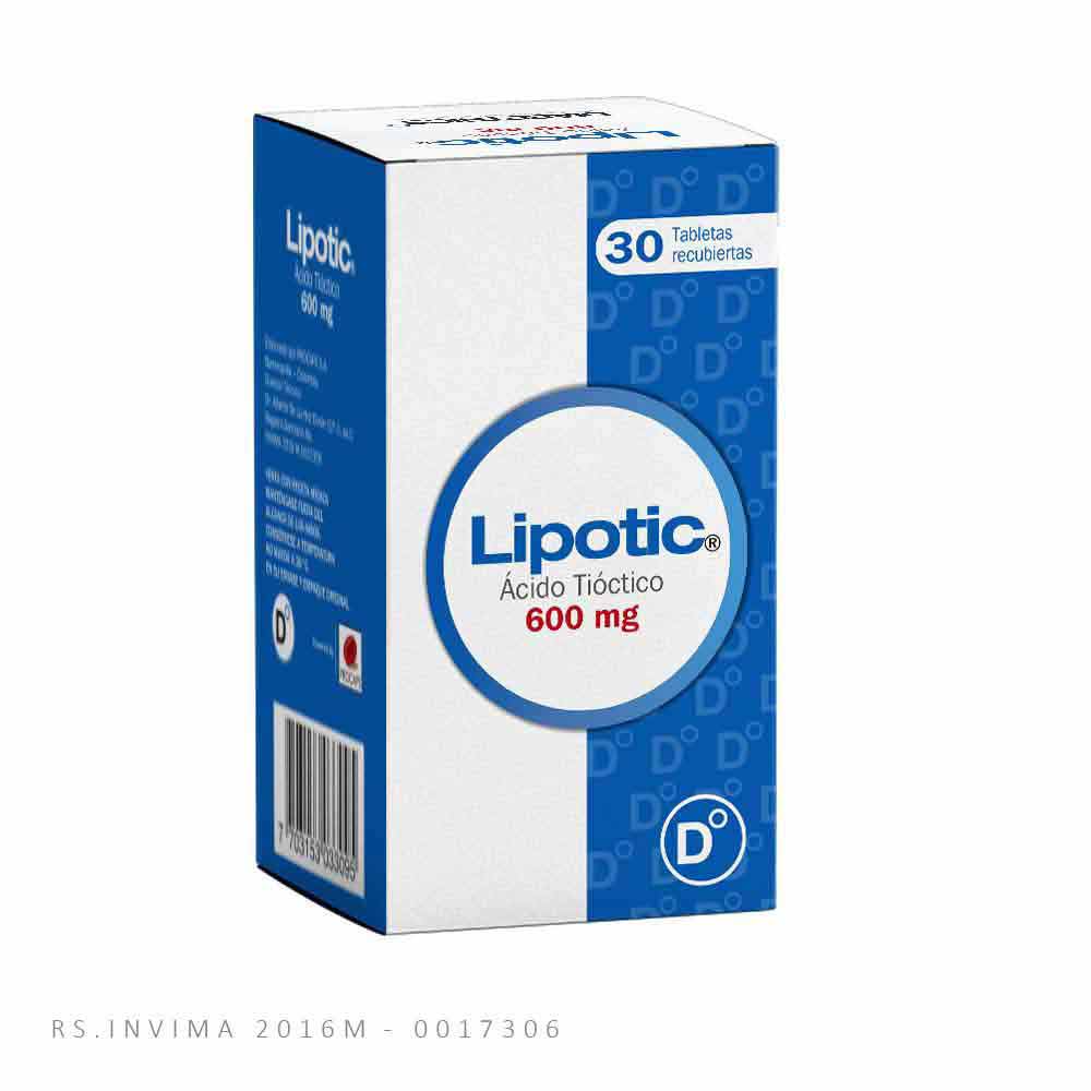 Lipotic 600Mg Tabletas Recubiertas Frasco X 30