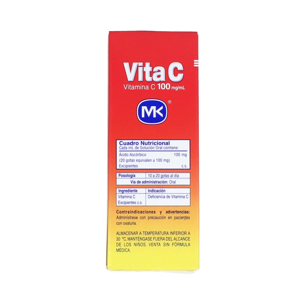 Vitamina C 100Mg/Ml(10%) Sol Oral Fco X 30Ml Mk Fresa | Los expertos en ahorro Cruz Verde Colombia