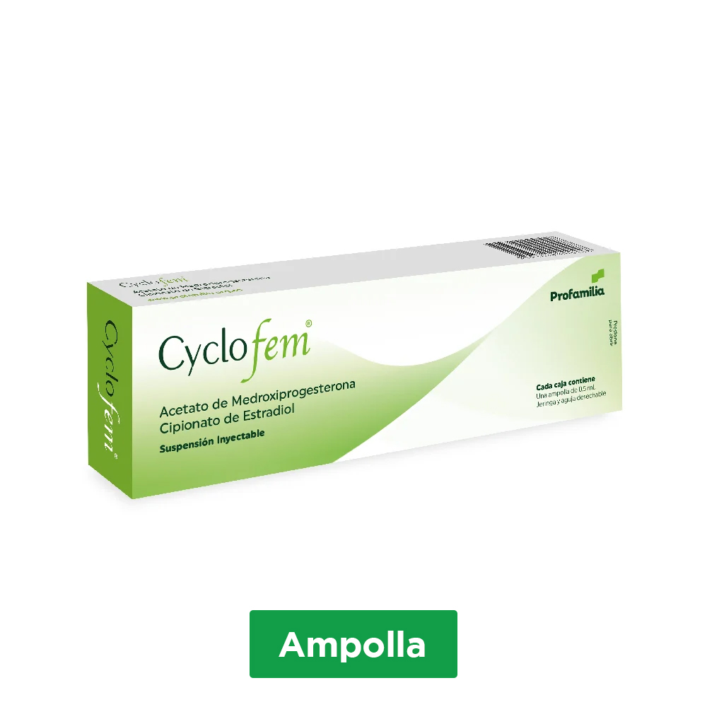 Cyclofemina Suspensión Inyectable 0,5 ml - 1 Ampolla | Cruz Verde