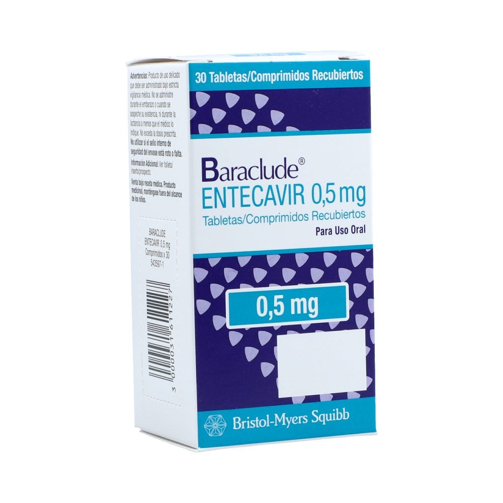 Baraclude Tabletas Recubiertas 0.5mg | Cruz Verde