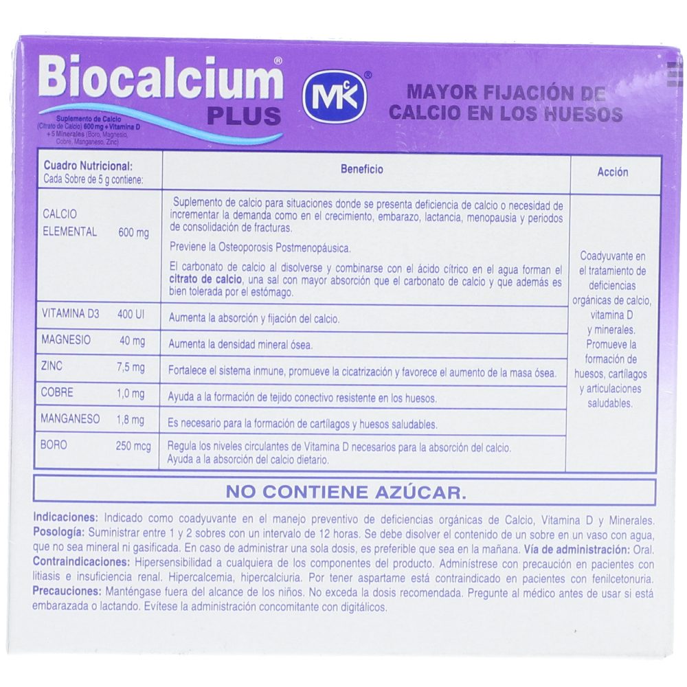 Biocalcium Plus Polvo Efervescente Caja X 30 Sobres | Los expertos en ...