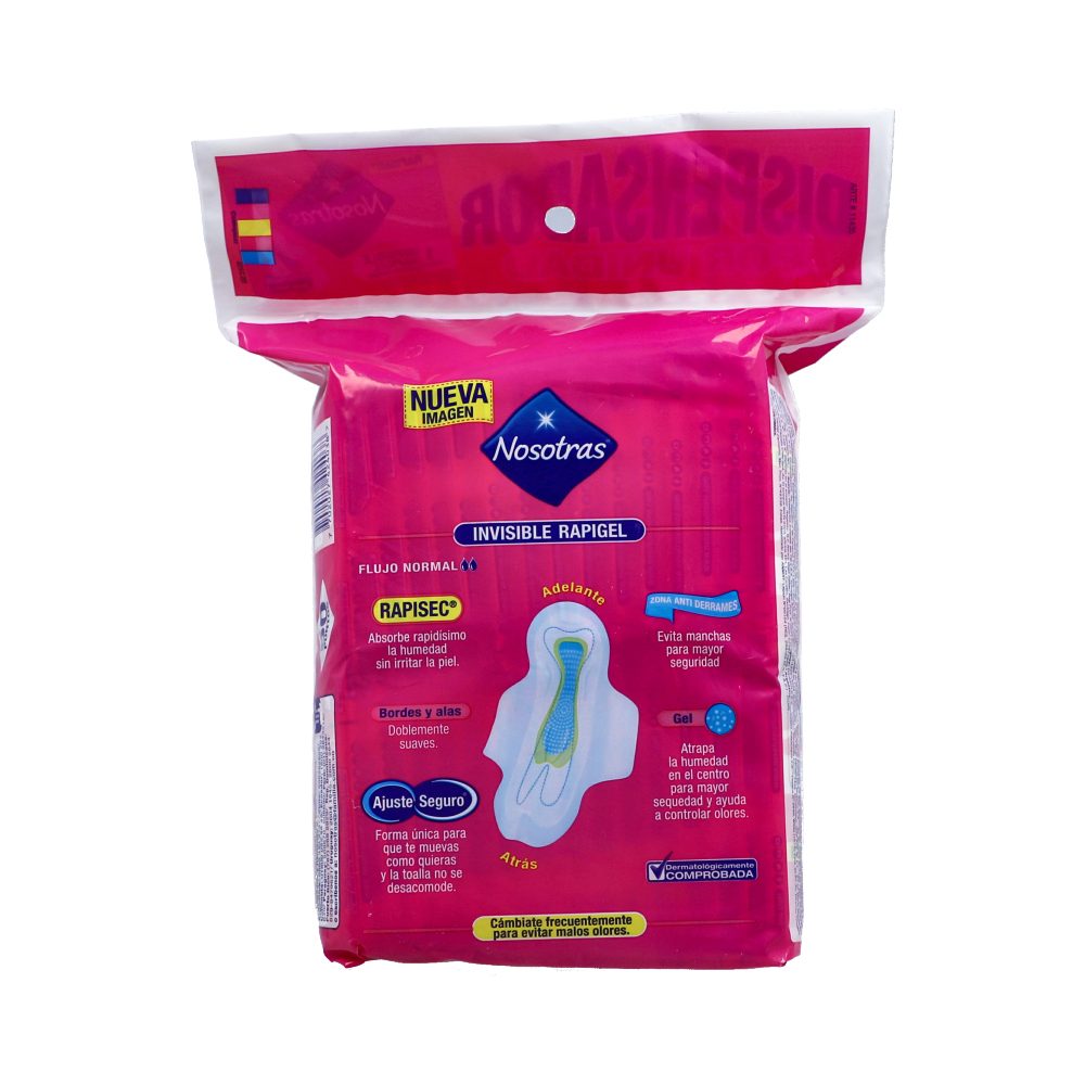 Toalla Nosotras Invisible Cubierta Rapigel Paquete X 30 | Los expertos ...