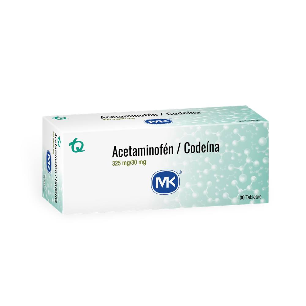 Acetaminofen+Codeina (325+30)Mg Tabletas Caja X 30 Mk