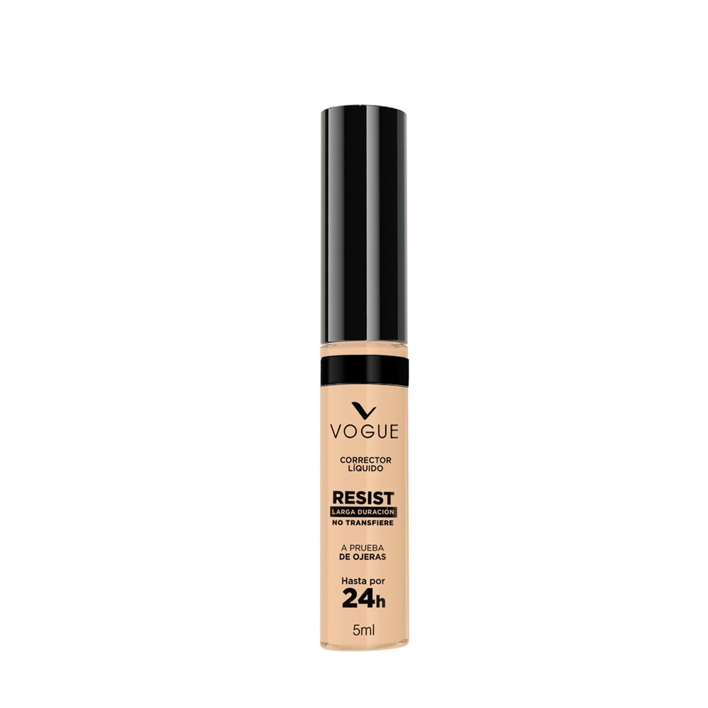 Corrector Liquido Vogue Resist Larga Duracion 24H Tubo X 5Ml Vainilla