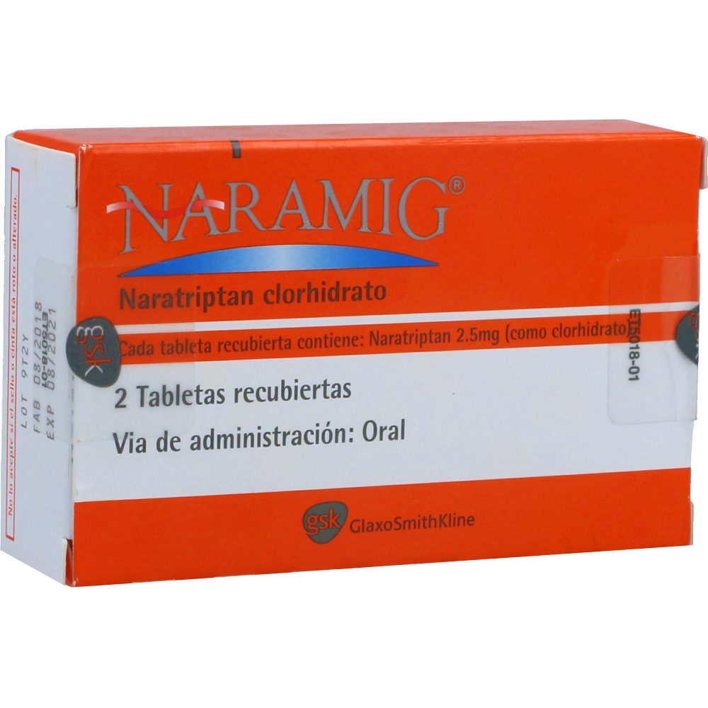 Naramig 2.5Mg Caja X 2 Tabletas | Cruz Verde