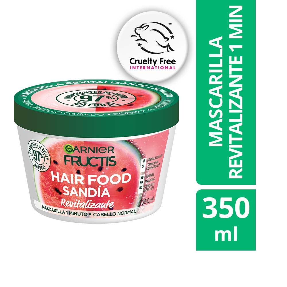 Mascarilla Fructis Hair Food Garnier Sandia Revitalizante Pot X 350Ml ...