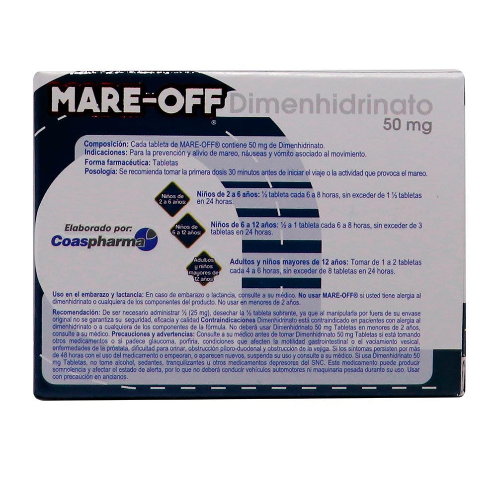Mare Off 50Mg Tabletas Caja X 12 | Los expertos en ahorro Cruz Verde ...