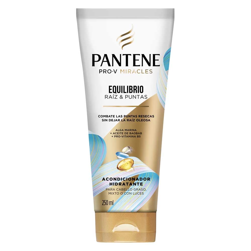 Acondicionador Miracles Pantene Equilibrio Raiz Y Puntas Frasco X 250Ml ...