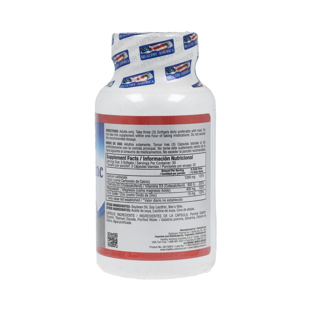 Cal-Mag-Zinc Plus Vit VD3 Cápsula Blanda Frasco X 90 | Los expertos en ...