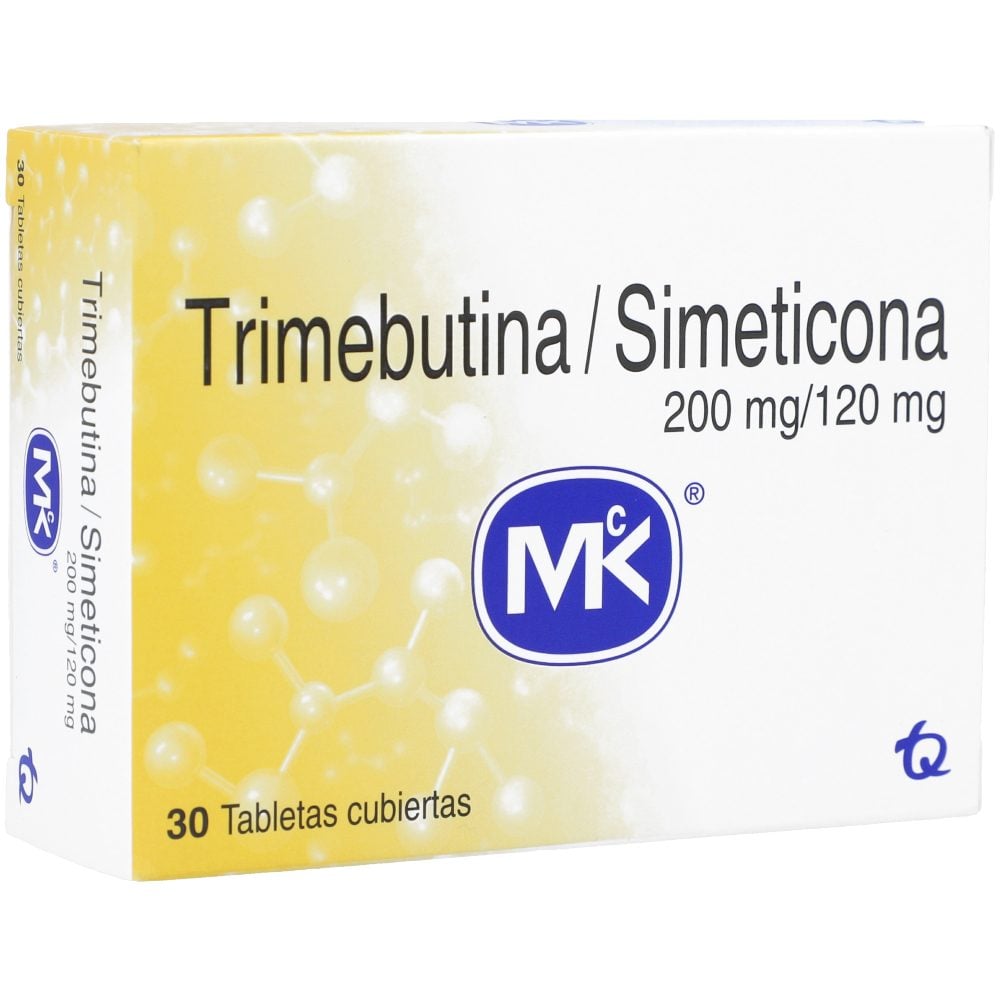 Trimebutina+Simeticona Mk (200+120)Mg Caja X 30 Tabletas Recubiertas ...