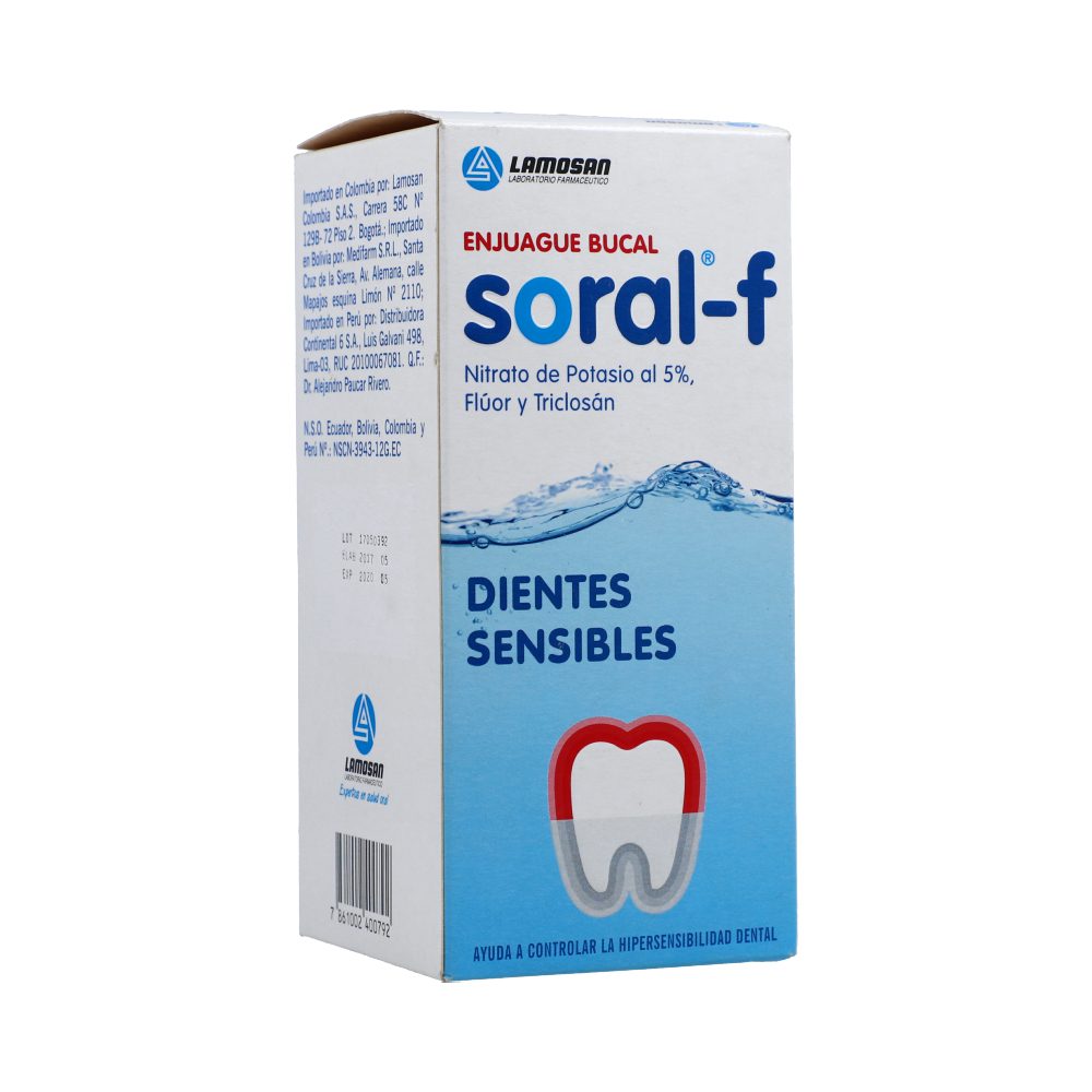 Enjuague Bucal Soral-F Frasco X 240mL | Los expertos en ahorro Cruz ...