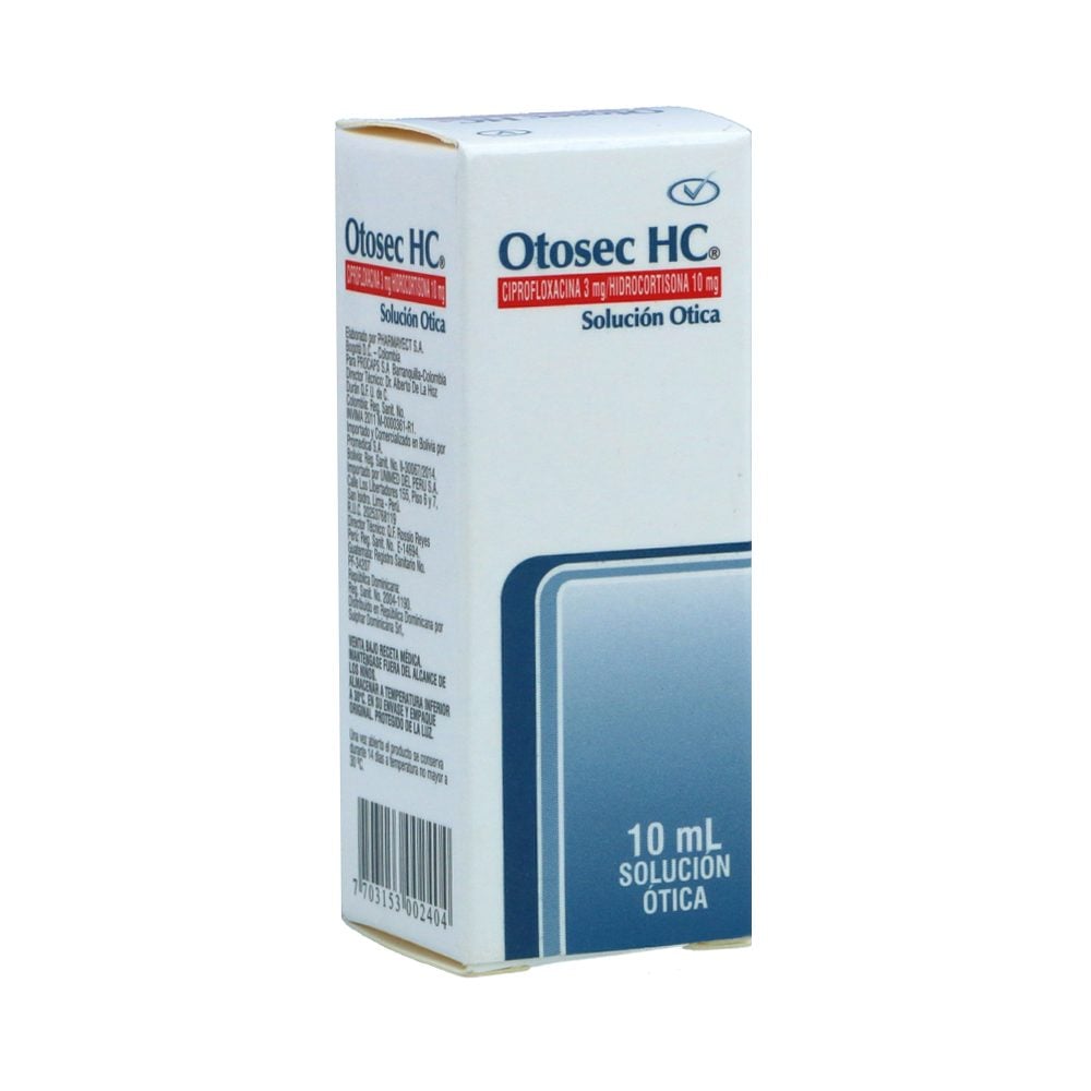 Otosec Hc Solución Otica 0.3%+0.1% Frasco X 10 mL | Cruz Verde