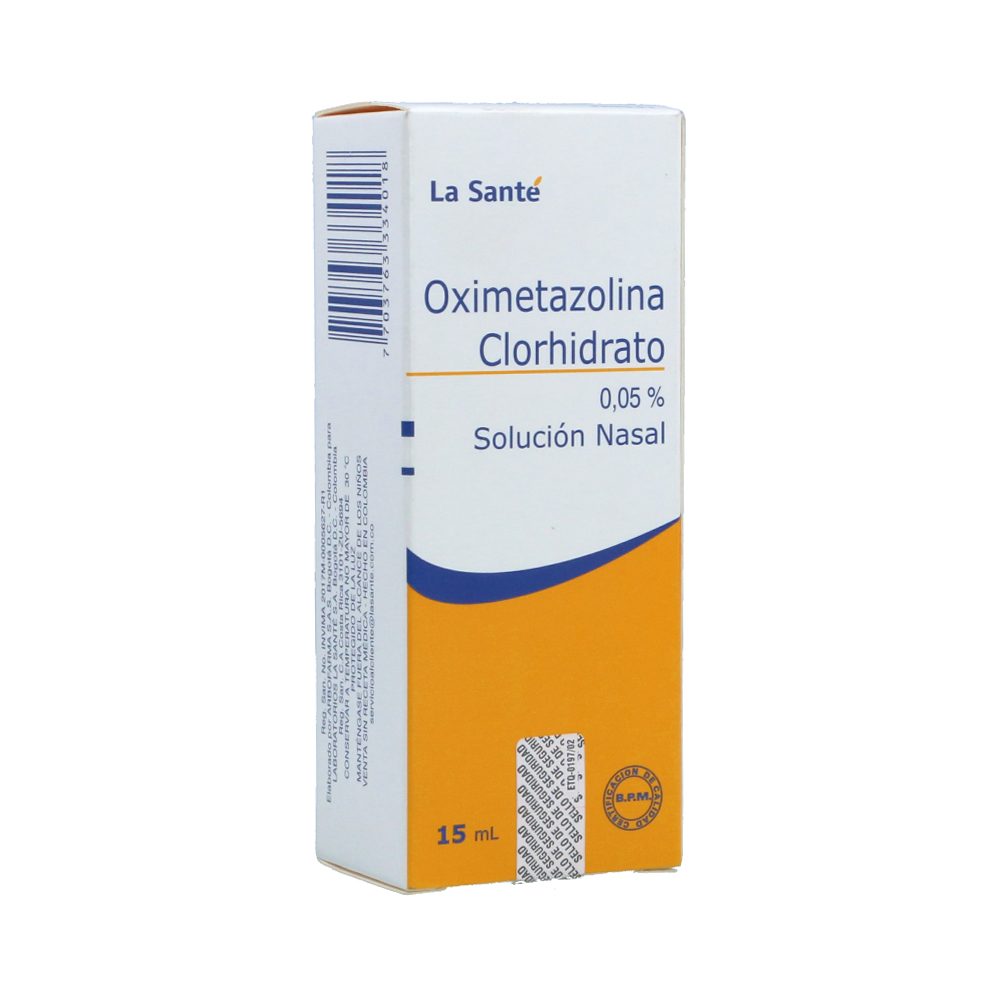 Oximetazolina Clorhidrato 0.05% Solución Nasal Frasco X 15 mL | Los ...