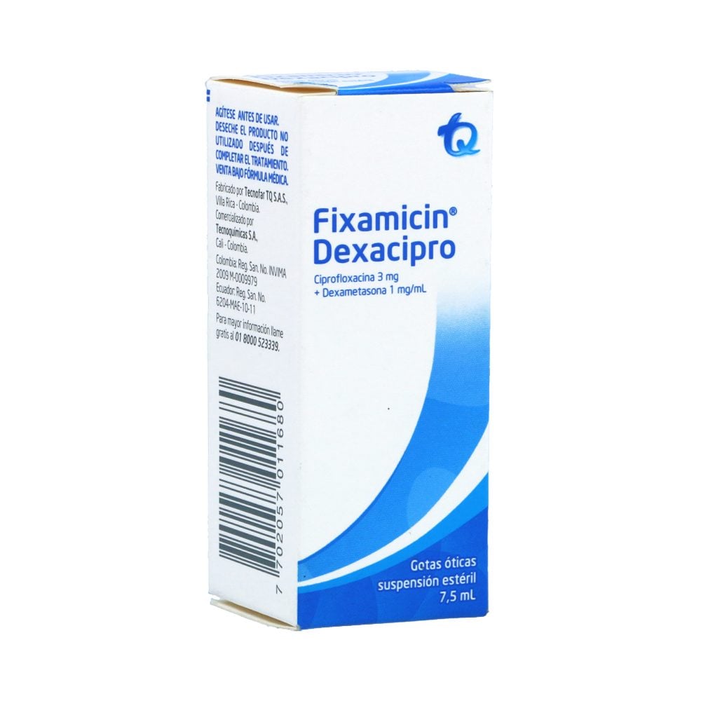 Fixamicin Dexacipro (3mg+1mg)/ml · 7,5 ml | Cruz Verde
