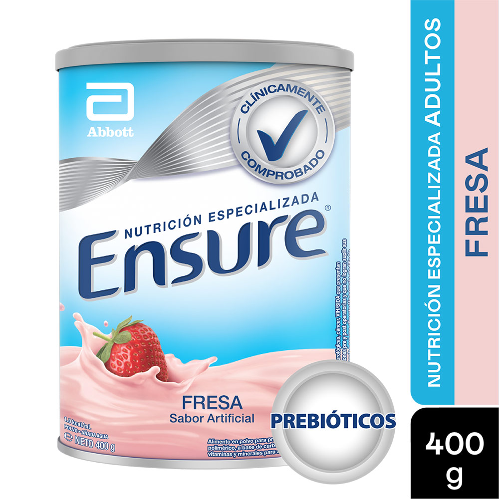 Ensure Fresa Polvo 400 gr | Los expertos en ahorro Cruz Verde Colombia