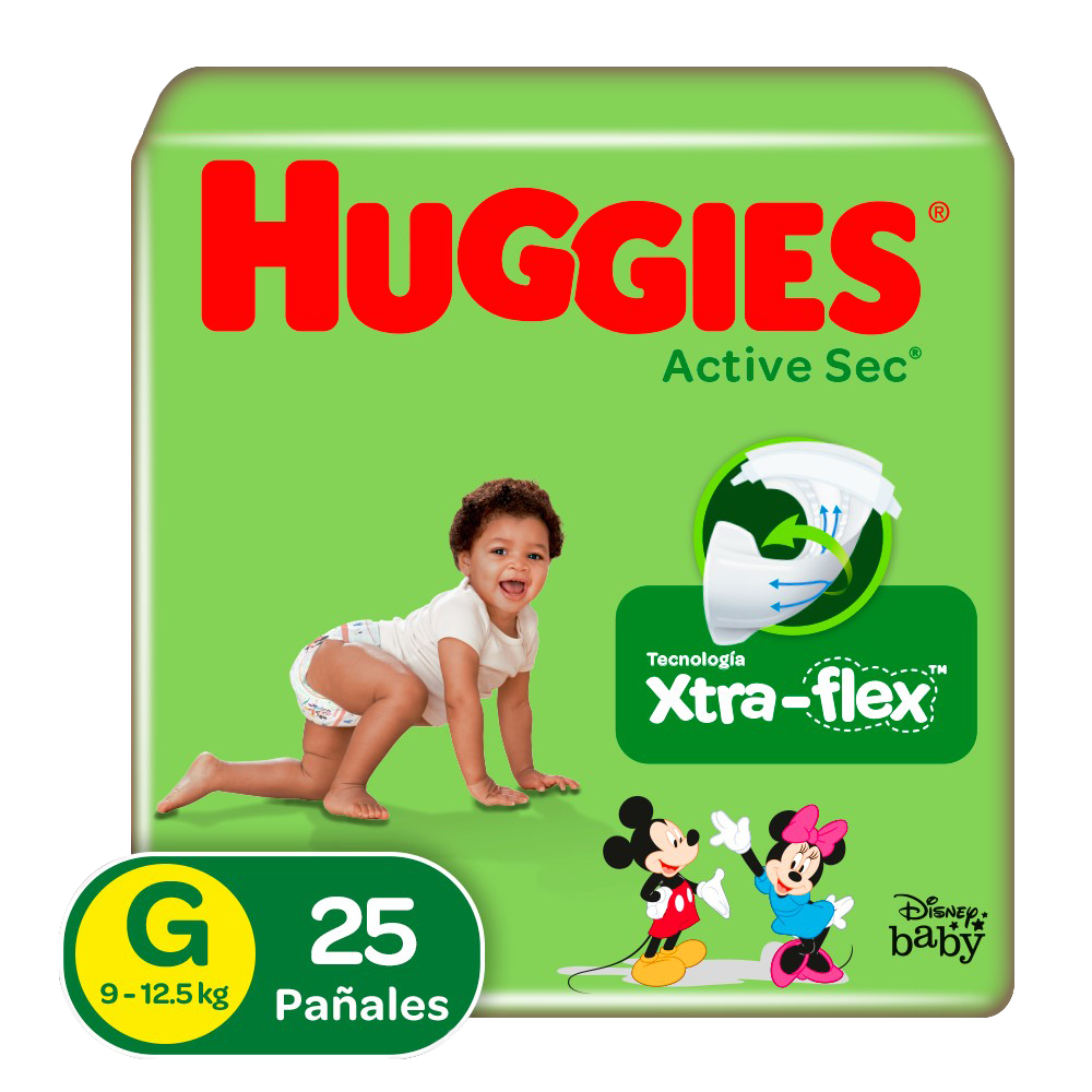 Pañal Huggies Active Sec Xtra Flex G Paquete X 25 | Los expertos en ...