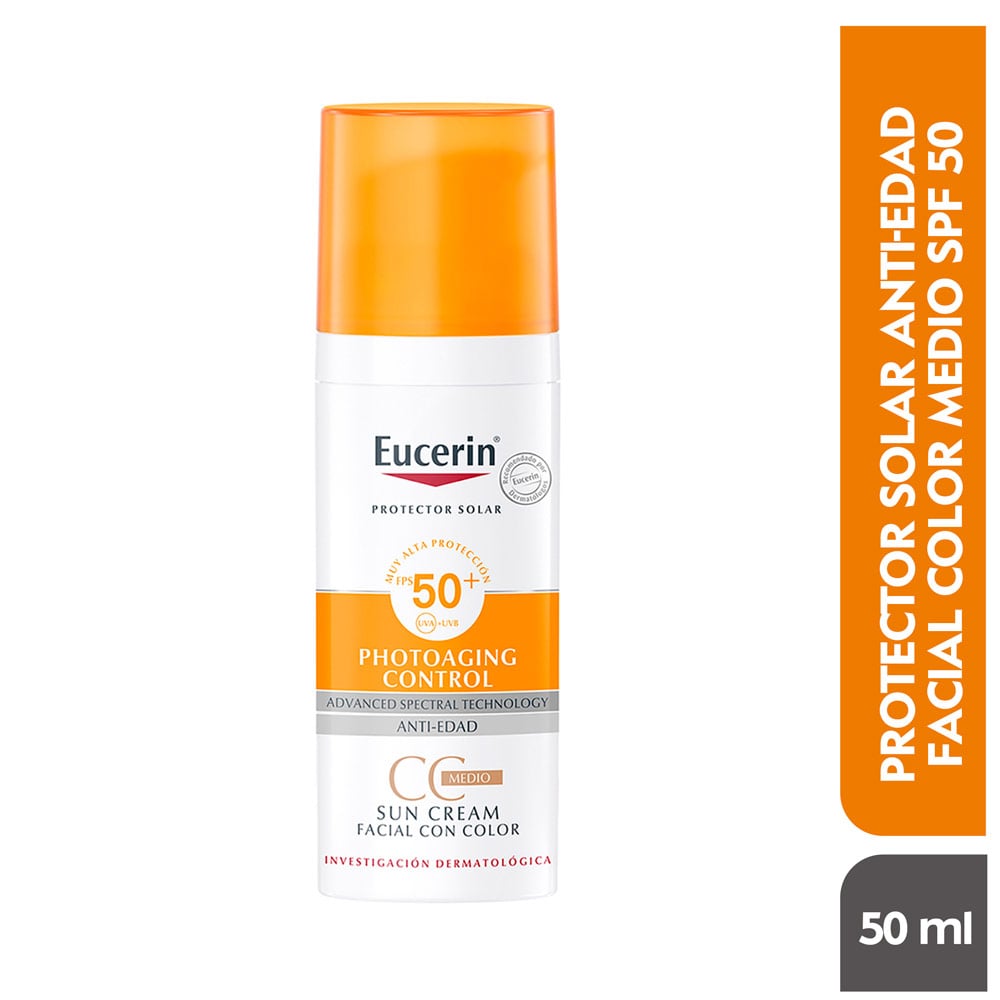 Eucerin Protector Solar Sun Creme C-Color Frasco X 50Ml | Cruz Verde