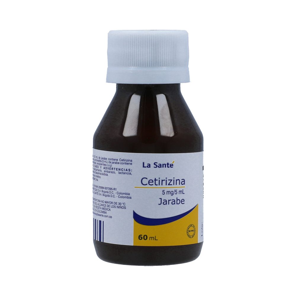 Cetirizina 5Mg/5mL Jarabe La Santé Frasco X 60mL