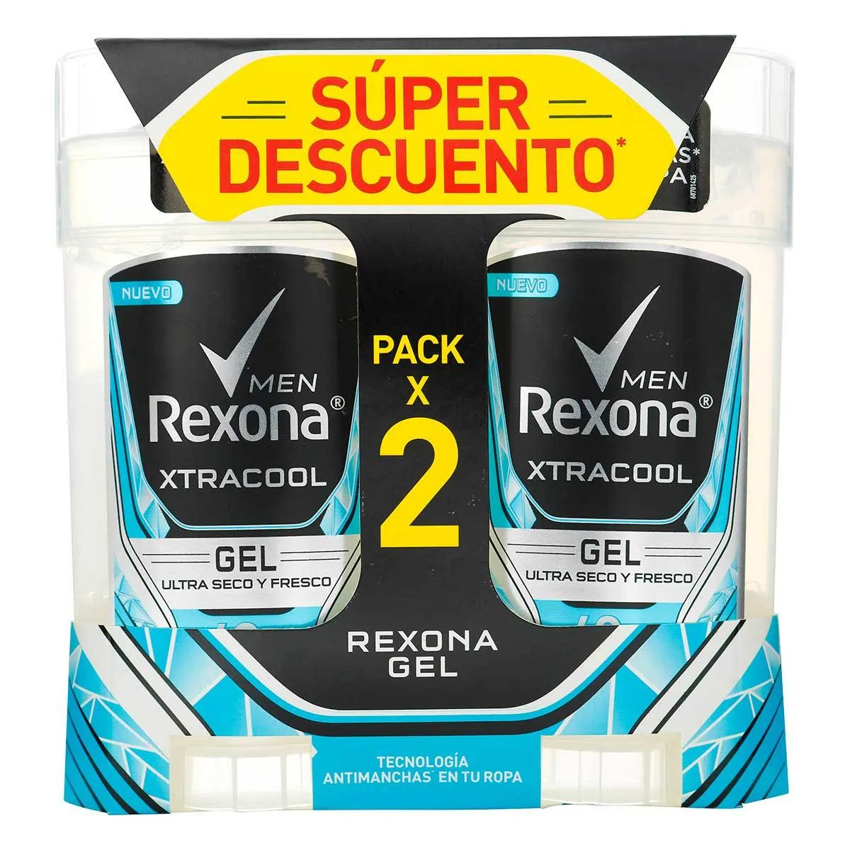 Promo Desodorante Rexona Men Xtracool Gel Paquete X 2Barra X 113Gr ...