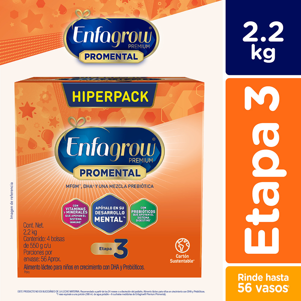 Enfagrow Premium Promental Et 3 No Tiene Sacarosa Añadida Caja X 2.2Kg ...