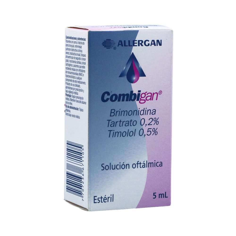 Combigan Solución Oftálmica Estéril (2Mg+5Mg)/mL Frasco X 5mL