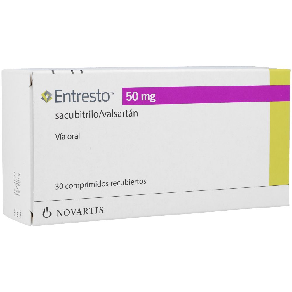 Entresto 50 mg · 30 Tabletas Recubiertas