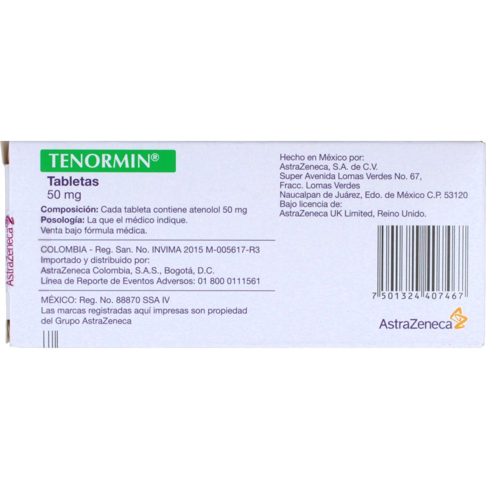 Tenormin 50Mg Caja X 14 Tabletas | Los expertos en ahorro Cruz Verde ...