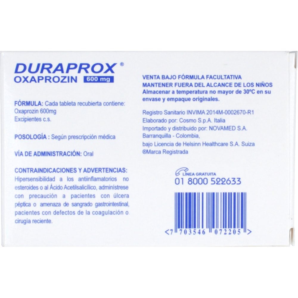 Duraprox 600Mg Caja X 20 Grageas | Los expertos en ahorro Cruz Verde ...