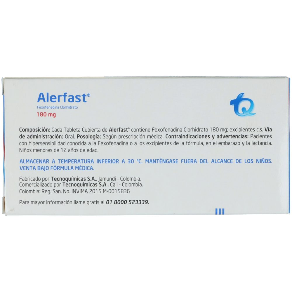 Alerfast 180Mg Caja X 10 Tabletas Recubiertas | Los expertos en ahorro ...