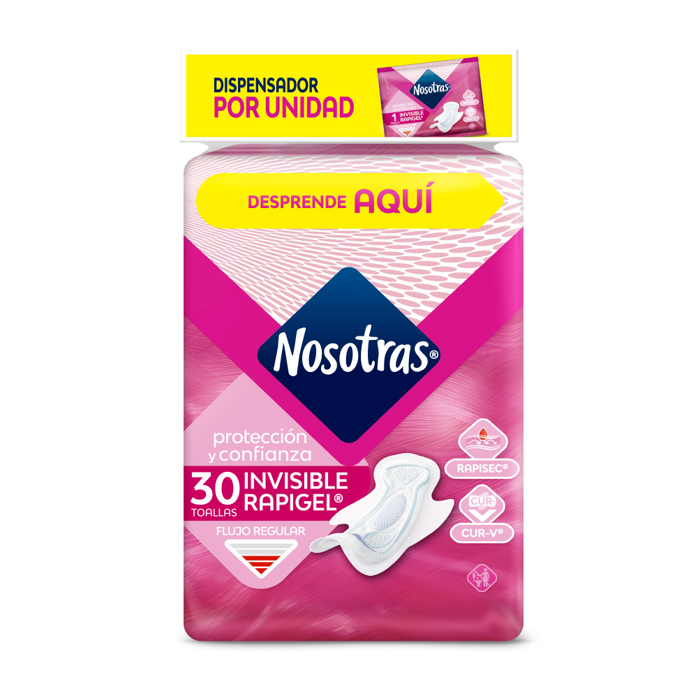 Toalla Nosotras Invisible Cubierta Rapigel Paquete X 30 | Los expertos ...