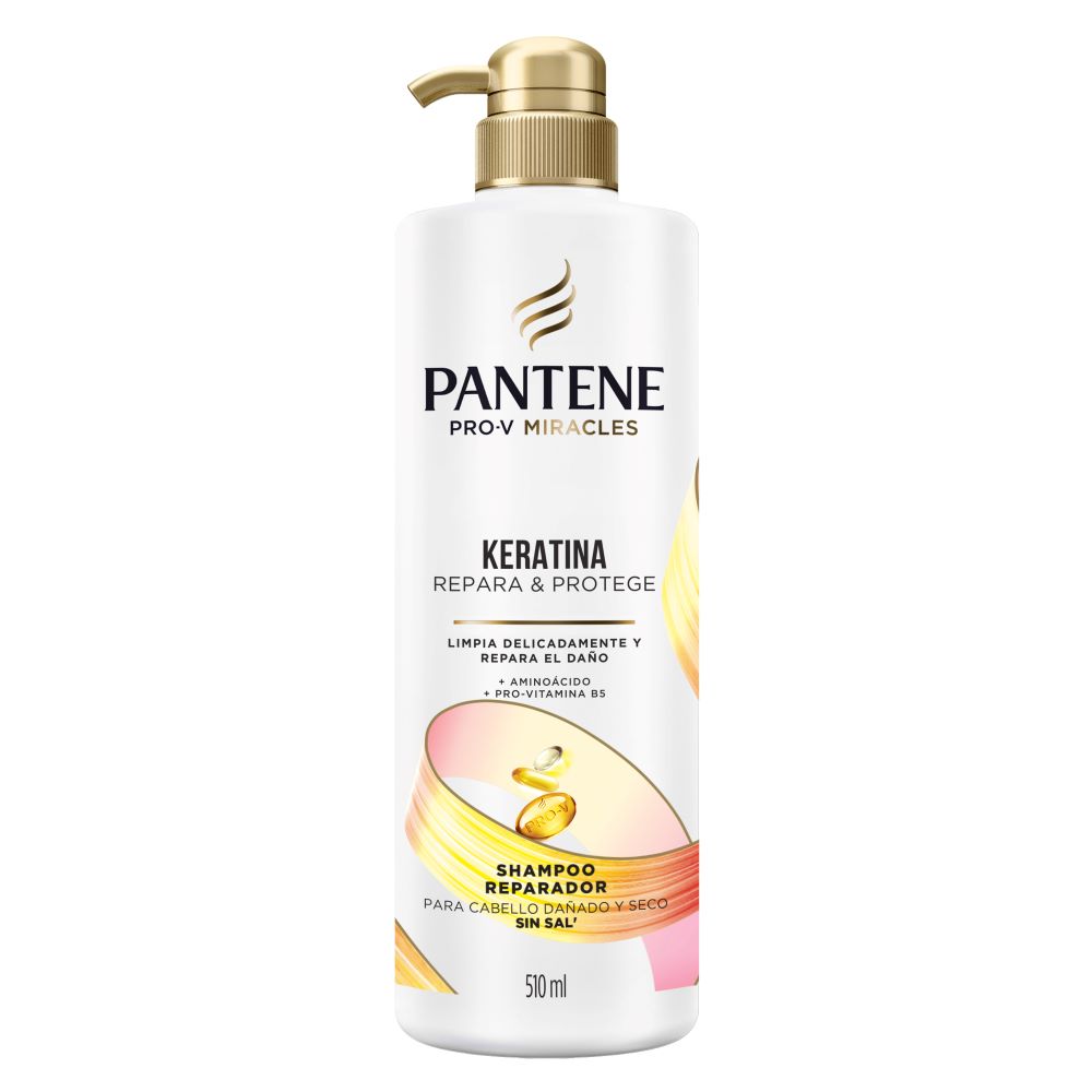 Shampoo Sin Sal Pantene Keratina Repara Y Protege Frasco X 510Ml | Cruz ...
