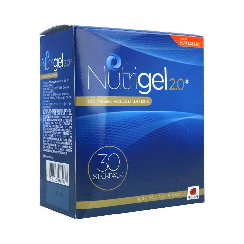 Nutrigel 2.0 Polvo Caja X 30 Sobres - Sabor Naranja 312 Gr | Cruz Verde