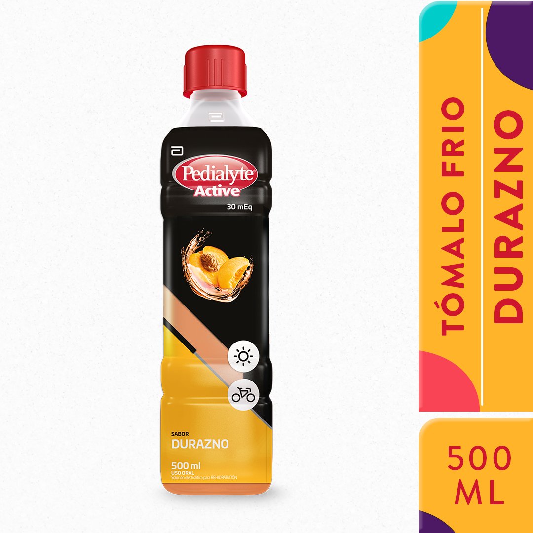 Pedialyte Con Zinc 30Meq Solución Oral Frasco X 500mL Durazno | Cruz Verde
