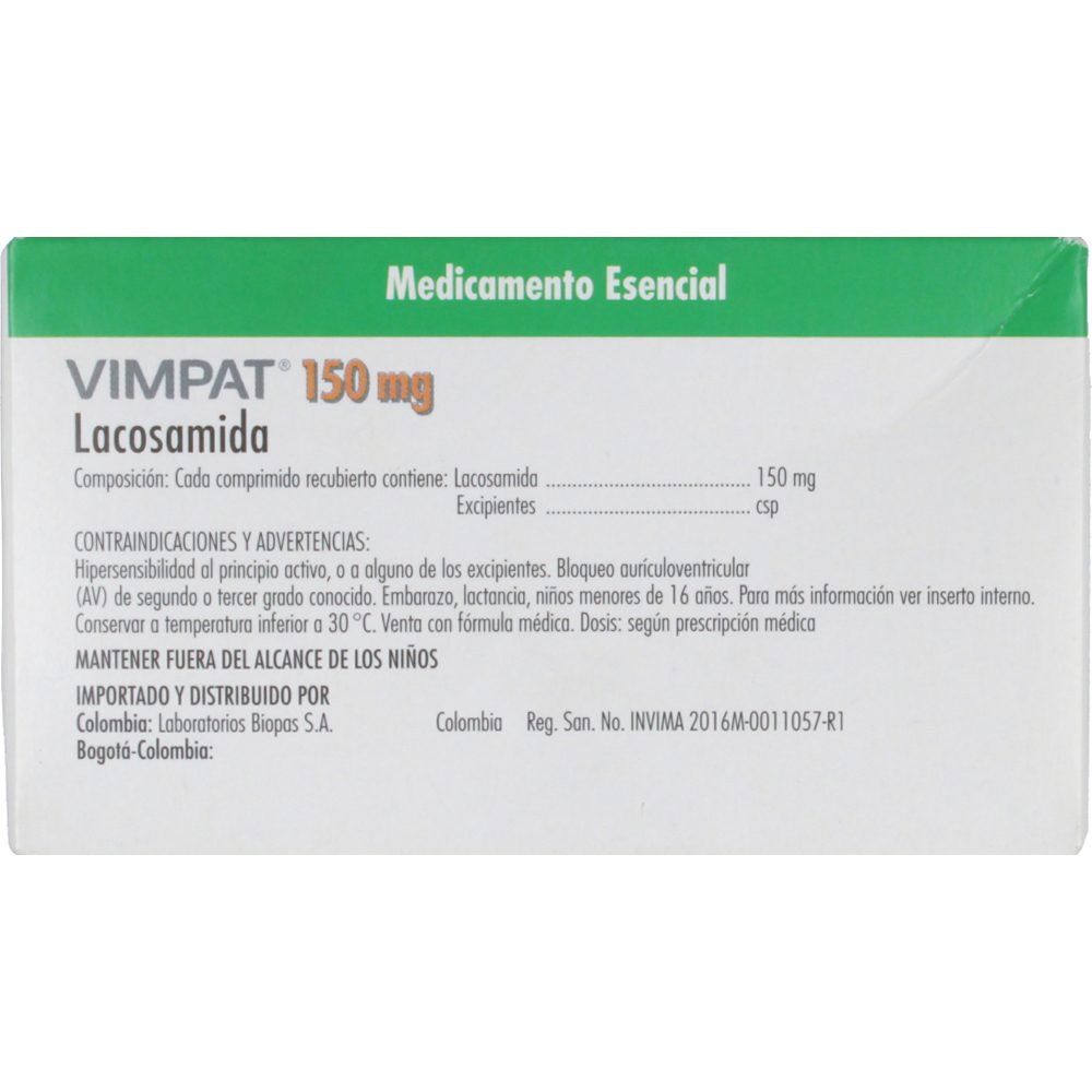 Vimpat Tabletas recubiertas 150Mg Caja X 28 | Los expertos en ahorro ...