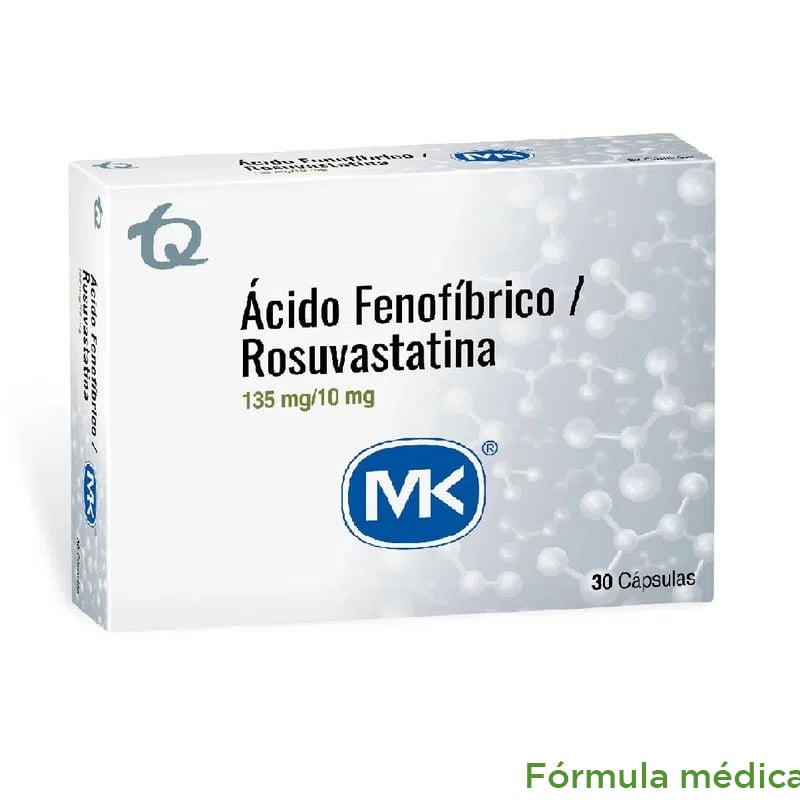 Fenofibrico Acido+Rosuvastatina (135+10)Mg Capsula Caja X 30 | Cruz Verde